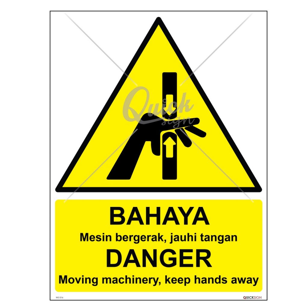 WS016 - Keep Hands Away Signage - Safetyware Sdn Bhd