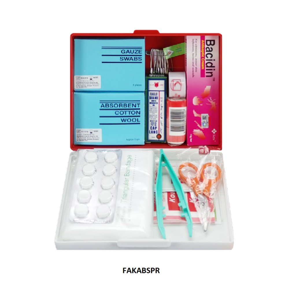FAKABS - FIRST AID KIT IN ABS PLASTIC BOX - Safetyware Sdn Bhd