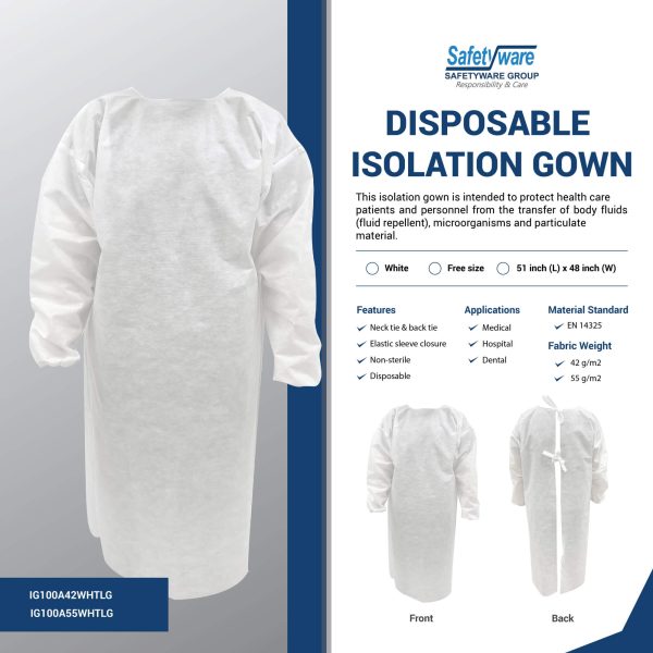 SAFETYWARE Disposable Isolation Gown - Safetyware Sdn Bhd