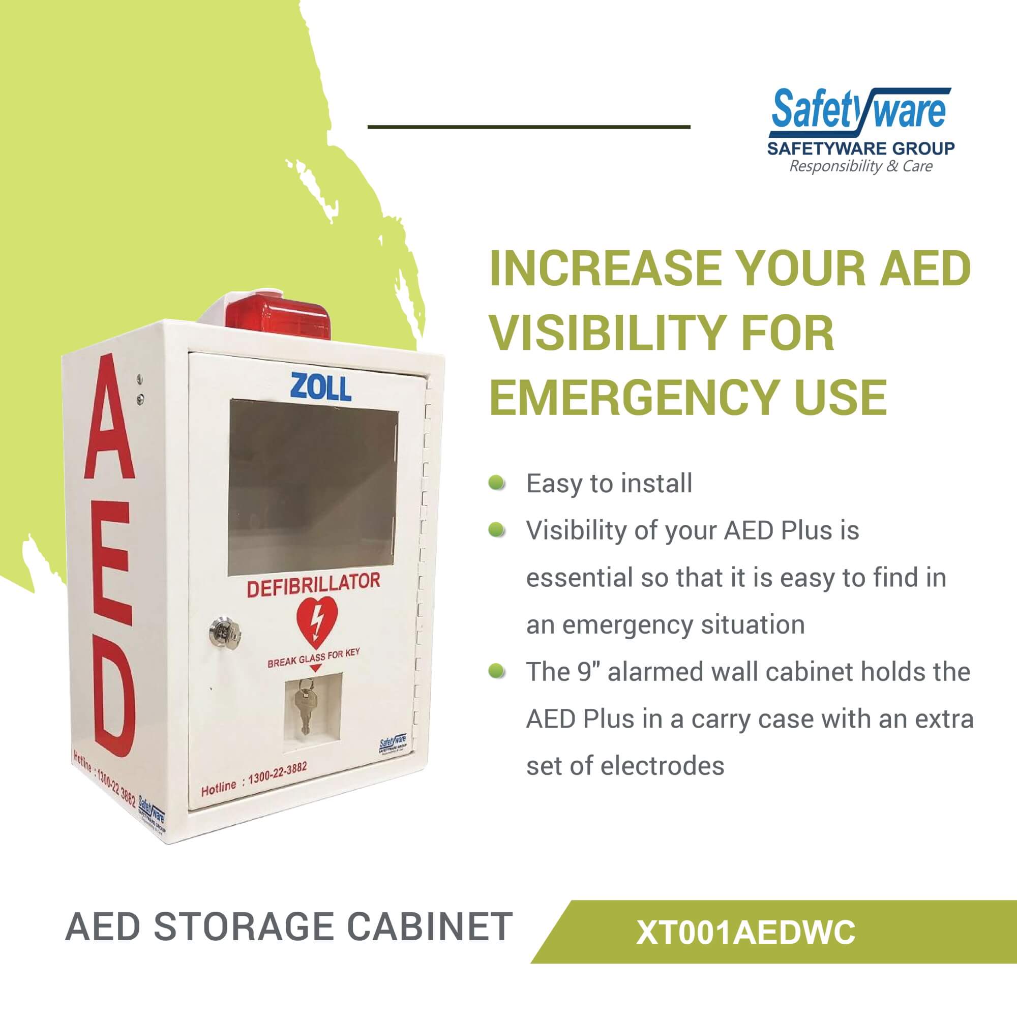 Safetyware - First Aid Products Zoll AED Wall Cabinet